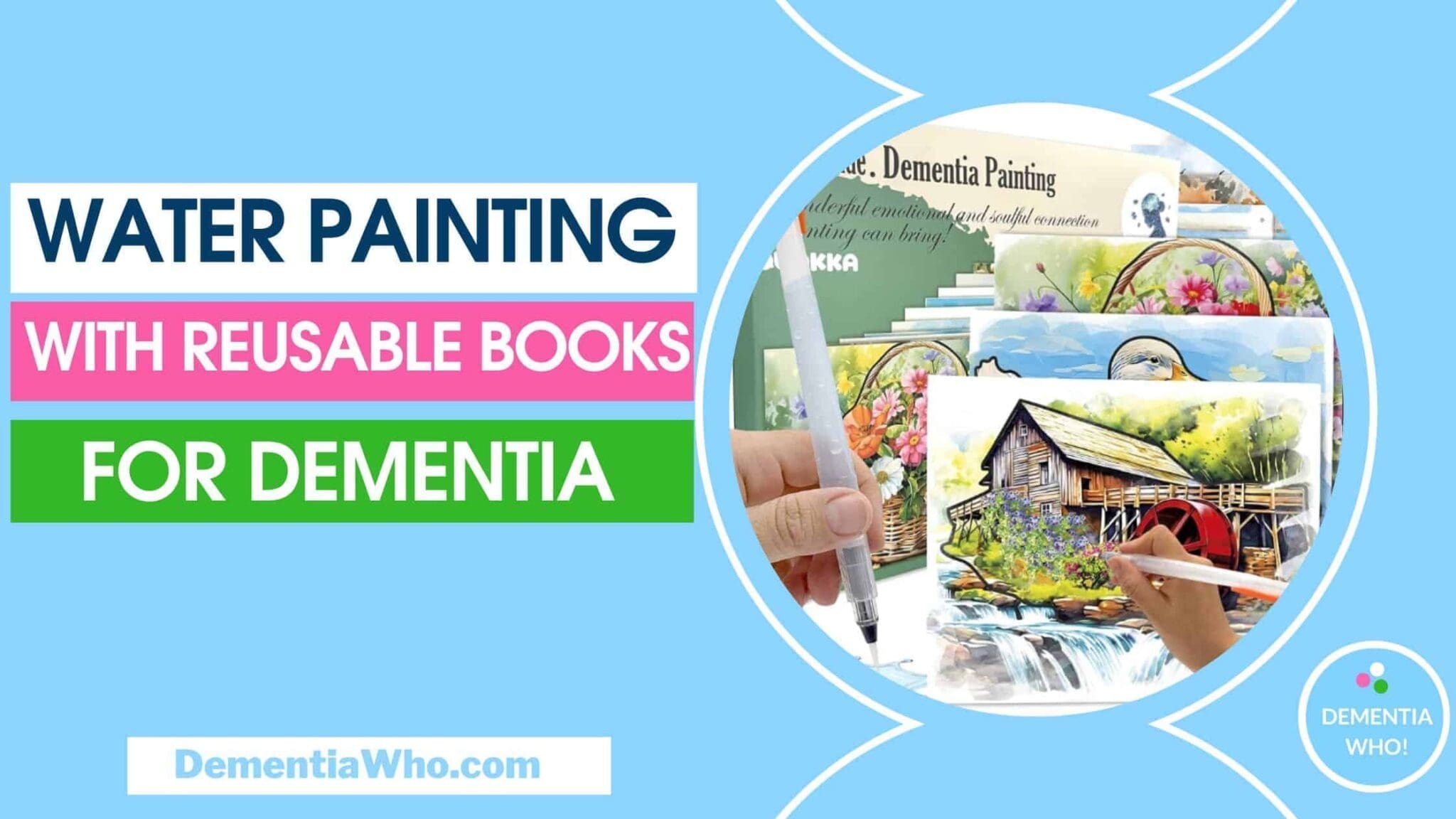 Mess Free Painting Dementia Activity - Water Painting With Reusable ...